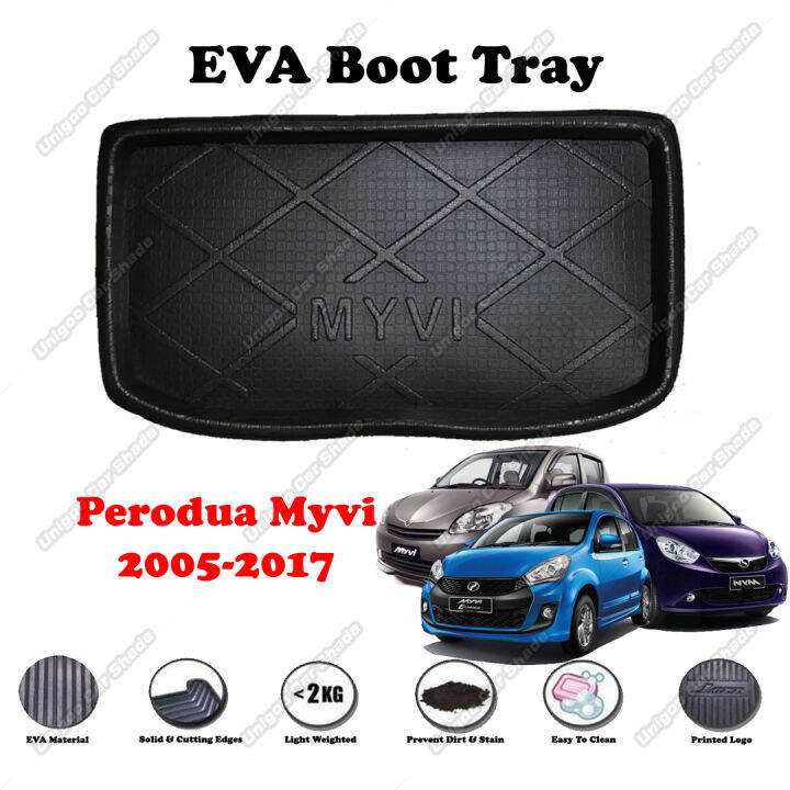 Myvi 05-17 EVA Copolymer Boot Tray Luggage Cargo Trunk Tray Dulang But ...