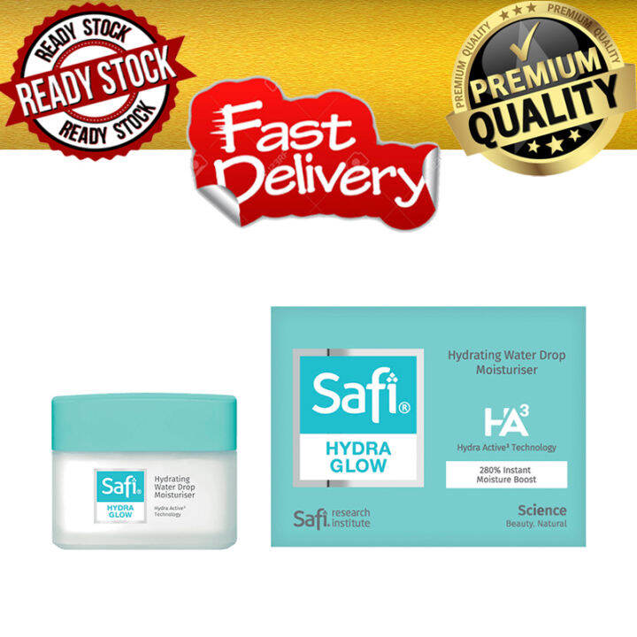 Safi Hydra Glow Hydrating Water Drop Moisturiser - 40g 280% Instant ...