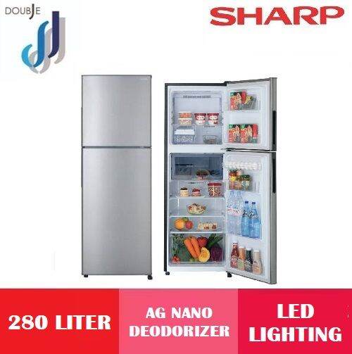 Sharp (280L) 2 Door Fridge/Peti Sejuk SJ285MSS | Lazada