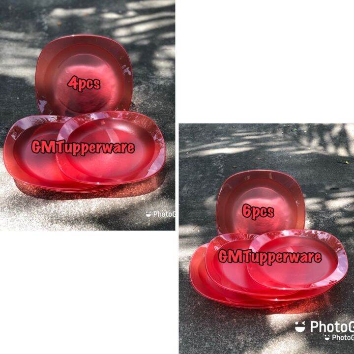 TUPPERWARE CRYSTALLINE PLATE(4PCS/6PCS) | Lazada