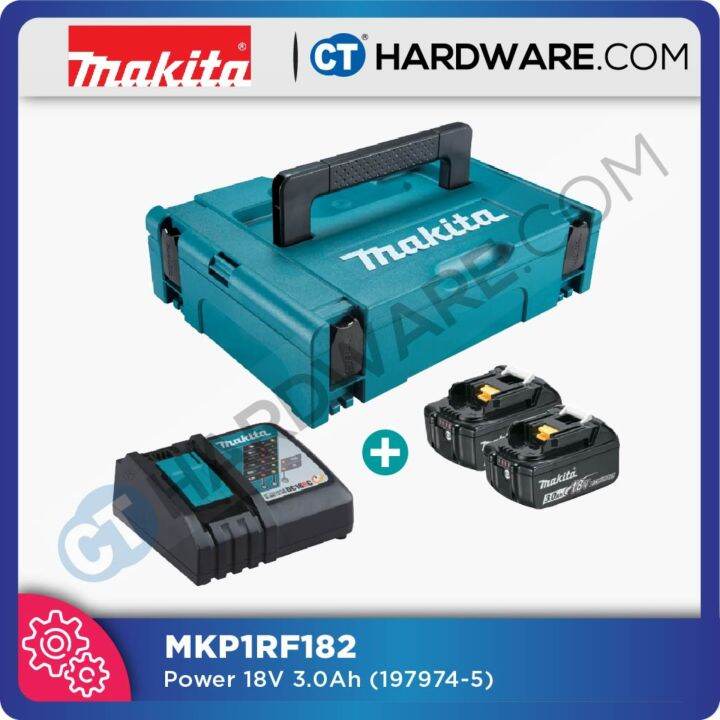 Makita MKP1RF182 Power Source Kit 18V 3.0ah C/W 2 Battery & 1 Rapid Charger 197974-5 | Lazada