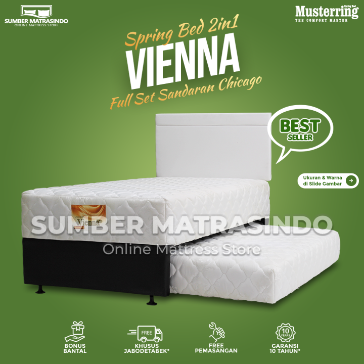 Musterring Spring Bed Sorong 2 in 1 Vienna Sandaran Chicago - FULL SET ...