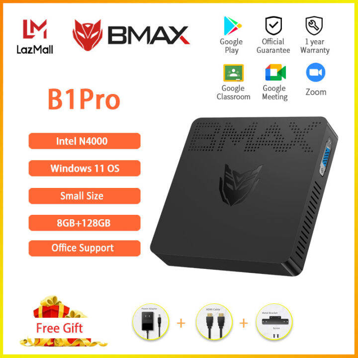 [1 Years Warranty]BMAX B1Pro Mini PC easy PC All In One Desktop Windows 11 Intel N4000 Dual Core ...
