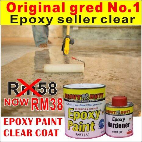 Epoxy Coating Clear Coat (1L CLEAR COAT ) HEAVY DUTY PAINT / SET | Lazada