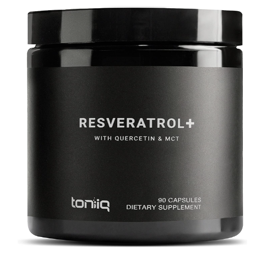 Toniiq 1600 mg Resveratrol Supplement Blend with Quercetin MTC Oil 98% ...