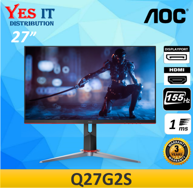 AOC Q27G2S 27" QHD 155Hz 1Ms IPS Gaming Monitor | Lazada