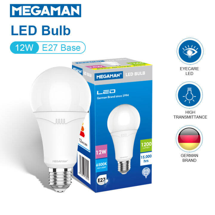 Megaman Led Light Bulb A65 12W E27 6500K Daylight (Energy saving Study ...
