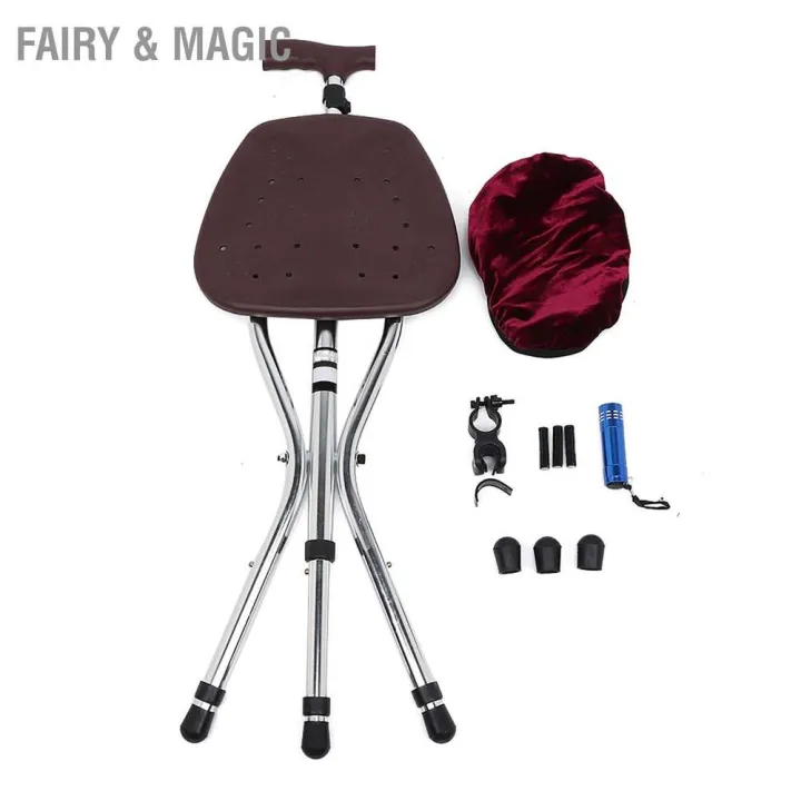 Fairy & Magic Adjustable Aluminum Alloy Folding Crutch Stool Walking ...