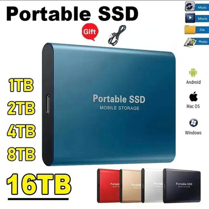 2023 New High-speed 8TB 16TB 4TB 2TB External Solid State Mobile Hard ...