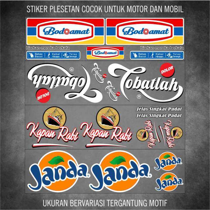 STIKER PLESETAN UNTUK MOTOR MOBIL | Lazada Indonesia