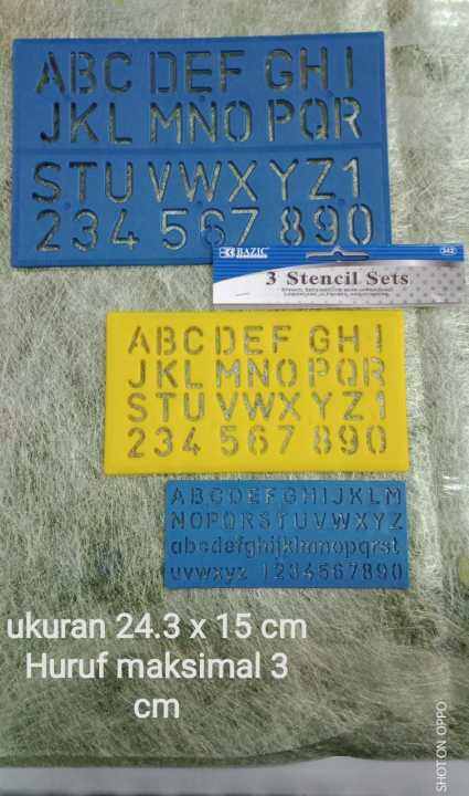 mal huruf isi 3 bazic stensil huruf | Lazada Indonesia