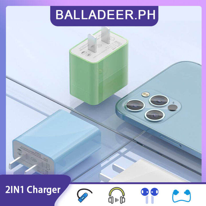 Macaron Charger Universal Fast Charging Adapter 5V 2A With Micro Usb ...