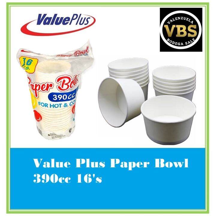 Value Plus Paper Bowl 390cc 16's disposable | Lazada PH