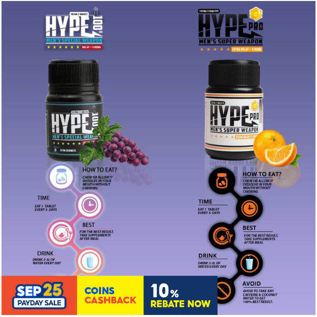⚡️10.10 Promosi Baru⚡️Hype 100 Pro Fitness Booster Vitamin Original HQ ...