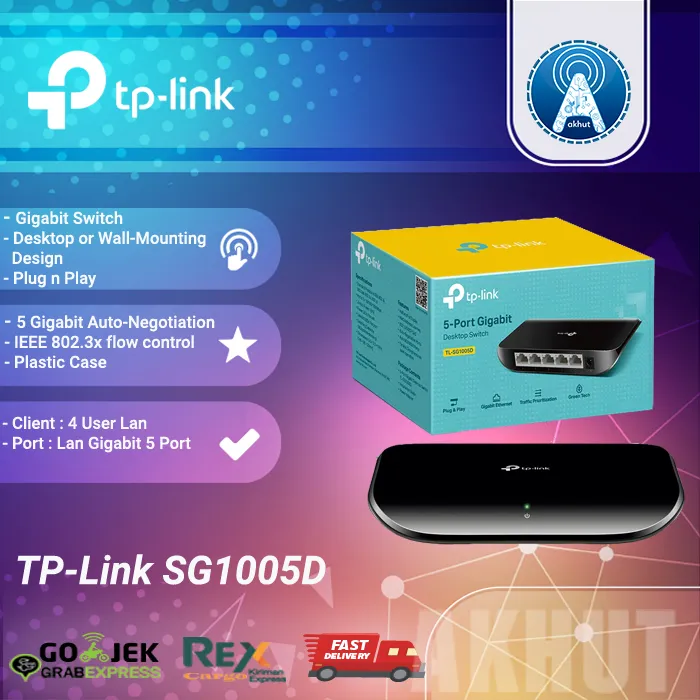 TP-Link TL-SG1005D TPLink 5 Port Gigabit Desktop Switch Hub | Lazada Indonesia