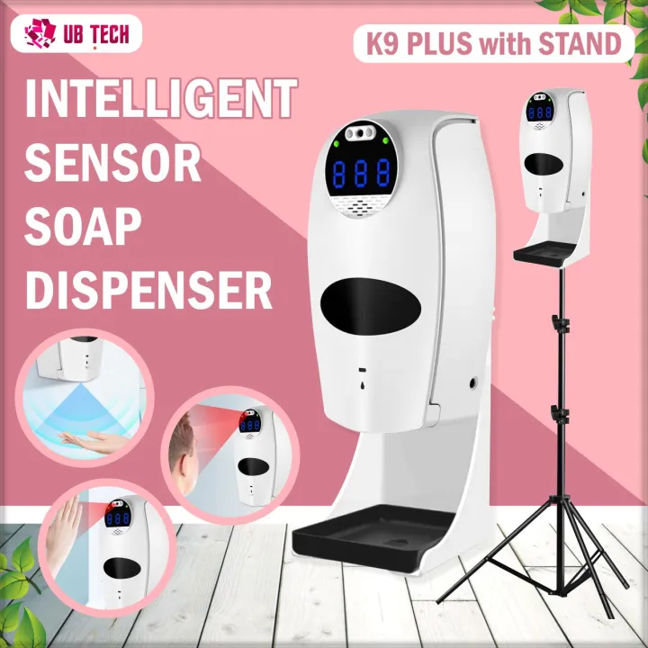 k9plus 850ml Touch Free Smart Induction Body Temperature Automatic Soap/Sanitizer Dispensers ...