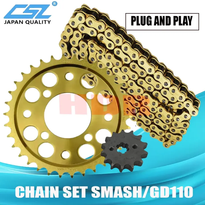 CSL Chain Set 14T/34T/36T/42T 428H-108/110/120L FOR SUZUKI SMASH ...