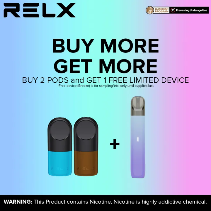 RELX PROMO - 2 Pods AT 700 pesos with 1 FREE RELX Limited Device ...