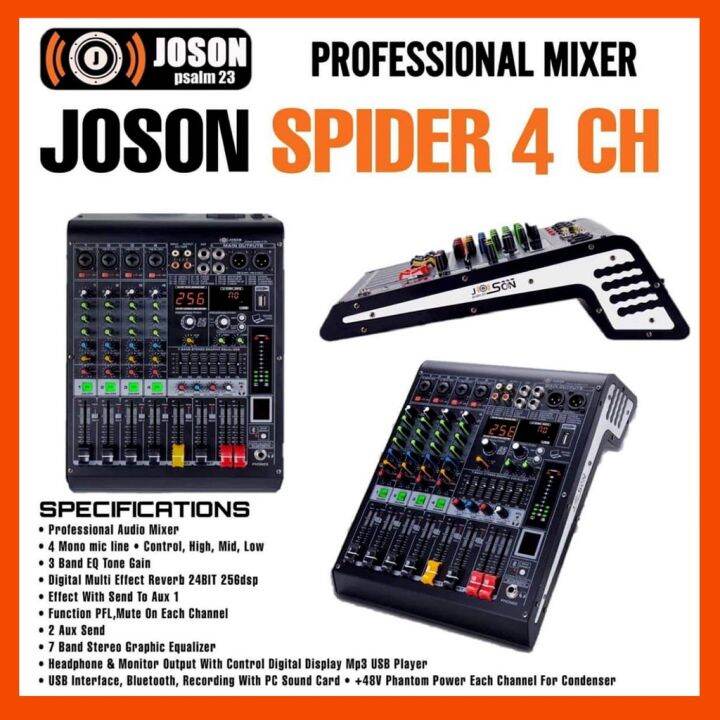 TRY TO GET THIS Joson Spider 4Channel Professional Mixer with DSP OR ...