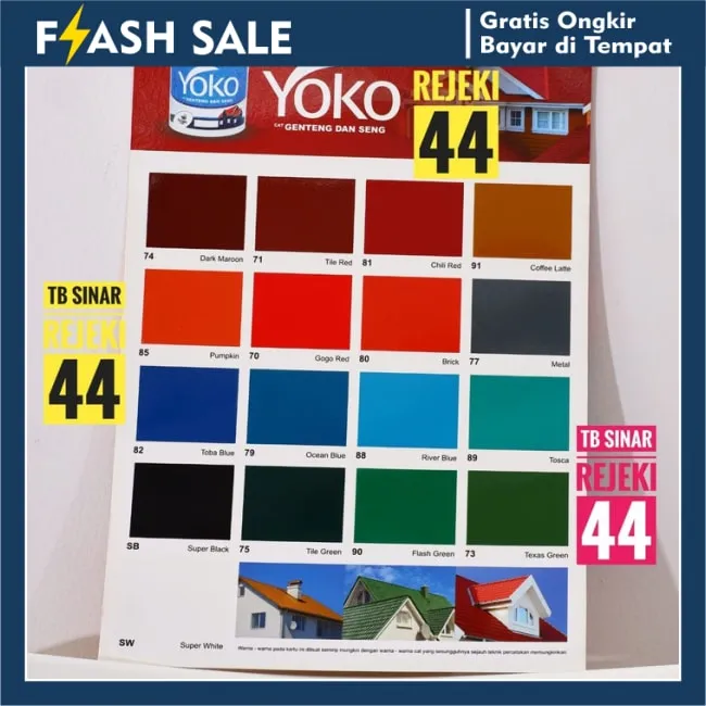CAT GENTENG YOKO 4KG GALON SENG ASBES GRC LAPANGAN ROOF PAINT AVIAN ...