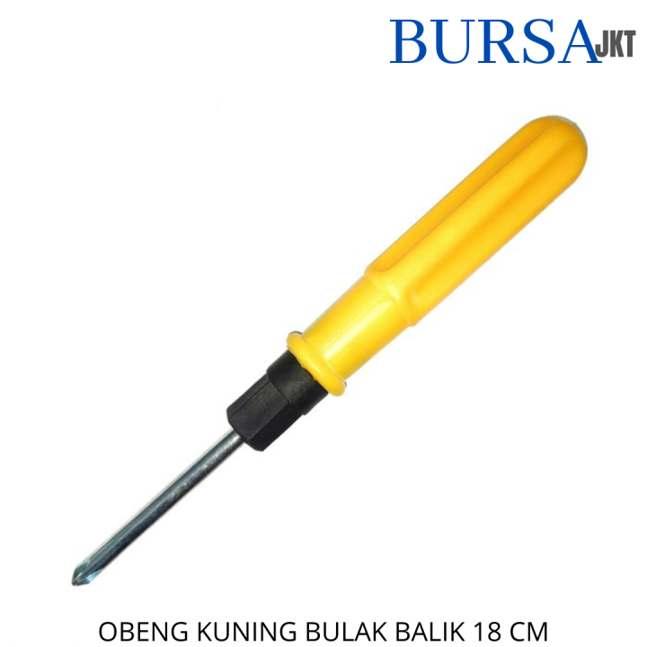 OBENG BULAK BALIK KUNING MULTIFUNGSI 7 INCH GAGANG PLASTIK MIN PLUS ...