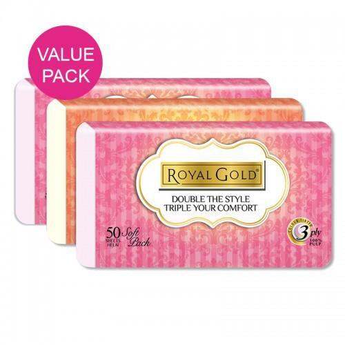 Royal Gold Tissue 50 Sheets x 12 Packs | Lazada