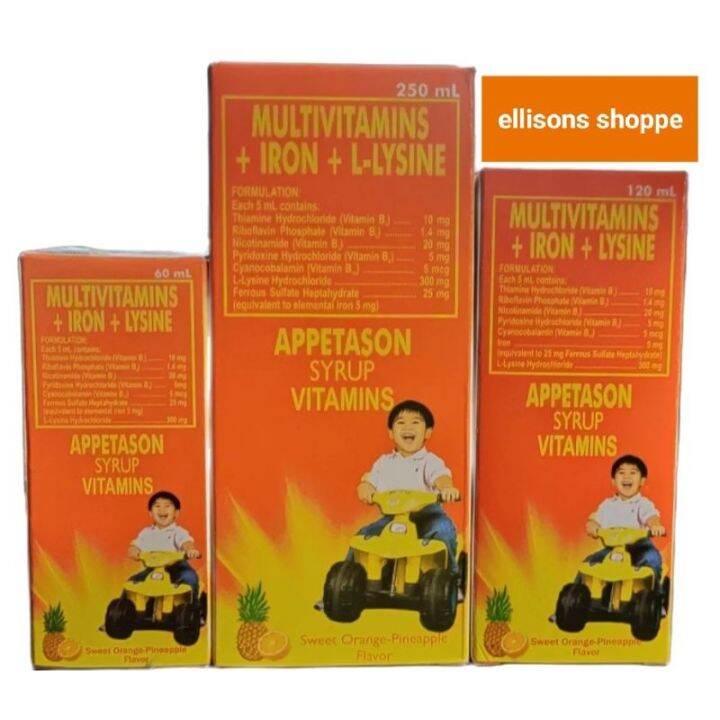 【READY STOCK】 Appetason Vitamin B Complex+ Iron and Lysine Syrup ...