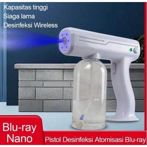 Nano Fogging Spray Gun Wireless Disinfectant Blue Light 800ml Portable ...