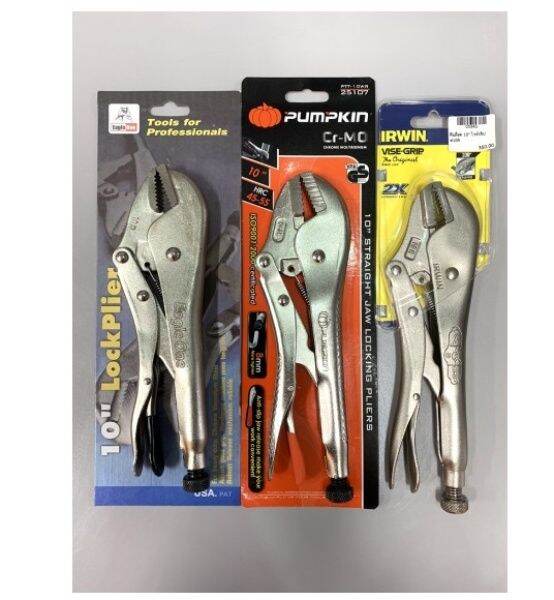 คีมล็อค ปากตรง ขนาด 10" Eagle One / Duwell / Pumpkin / Vise Grip ของแท้ ...