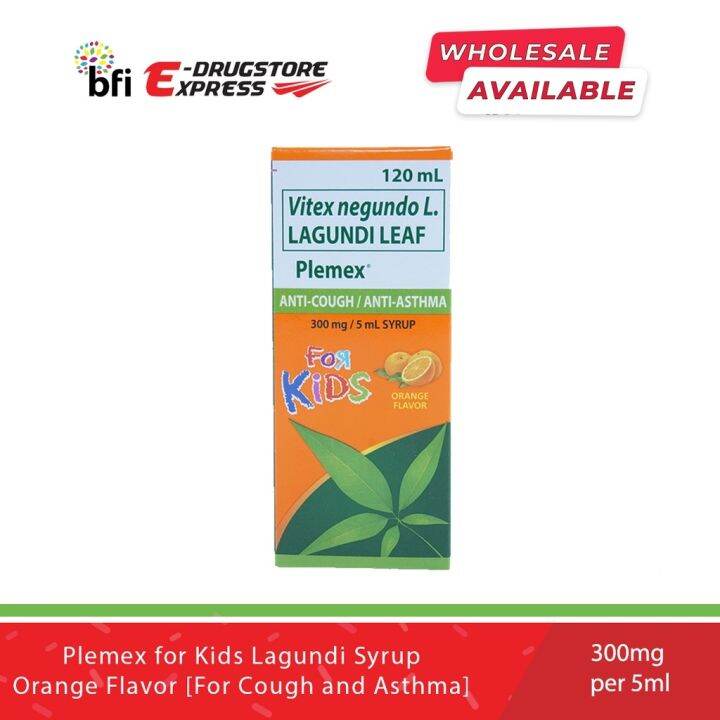 Plemex for Lagundi Syrup 120ml - Flavor [For Cough and Asthma] 300mg ...