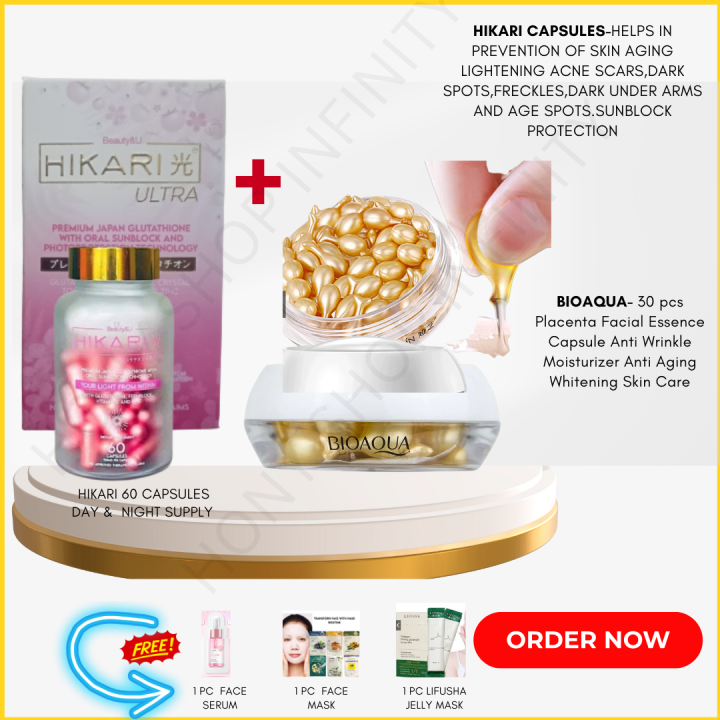 Hikari Ultra Glutathione Slimming Capsule With Collagen Whitening Oral ...