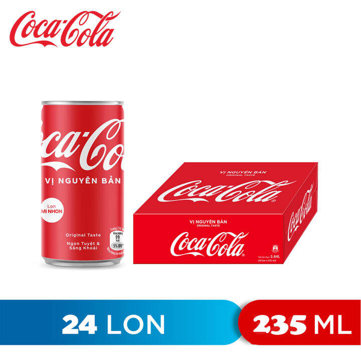 THÙNG 24 LON NƯỚC NGỌT VỊ NGUYÊN BẢN ORIGINAL TASTE COCA COLA 235ML | Lazada.vn