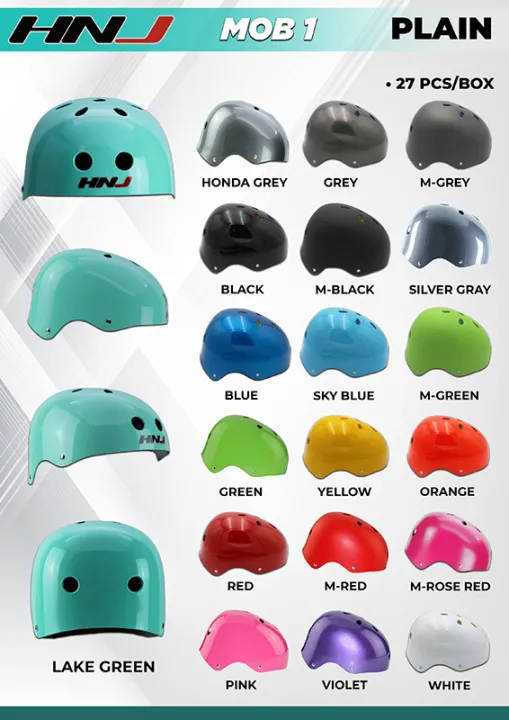 HNJ MOB-1 Matte Motorcycle/ Bike Nutshell Open Face helmet | Lazada PH