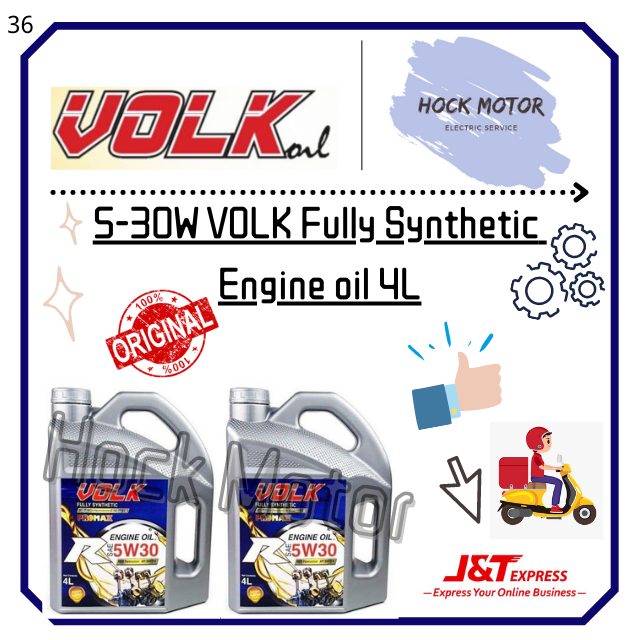 5-30W VOLK Fully Synthetic Engine oil 4L | Lazada