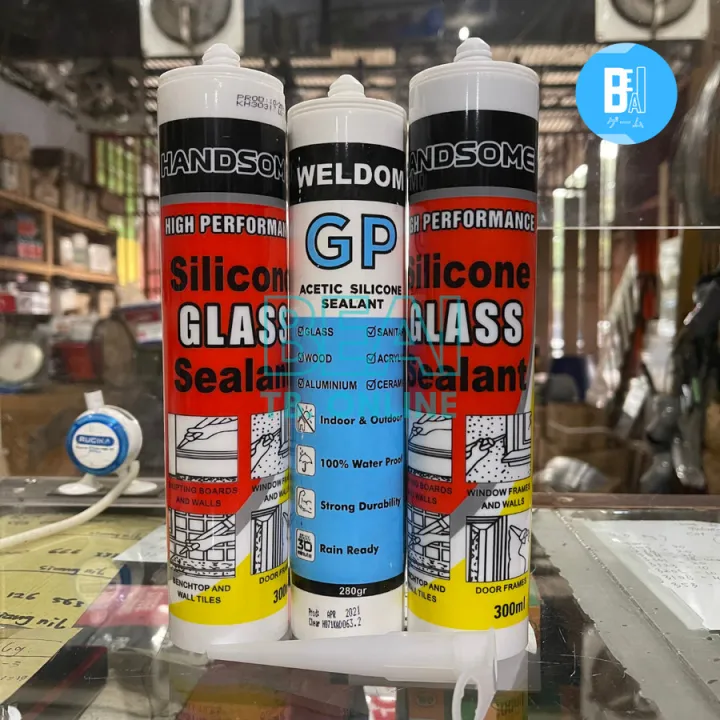 Lem Kaca Silicone Sealant Glass HANDSOME & WELDOM MURAH KUAT | Lazada Indonesia