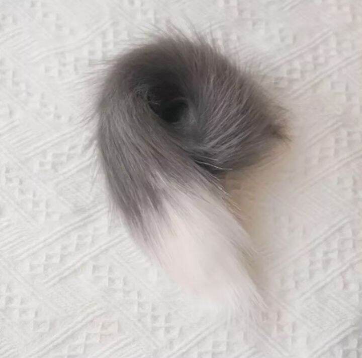 หางแมว 40cm ขนฟูนุ่ม แบบเข็มกลัด [พร้อมส่ง] มีหลายสี | Lazada.co.th