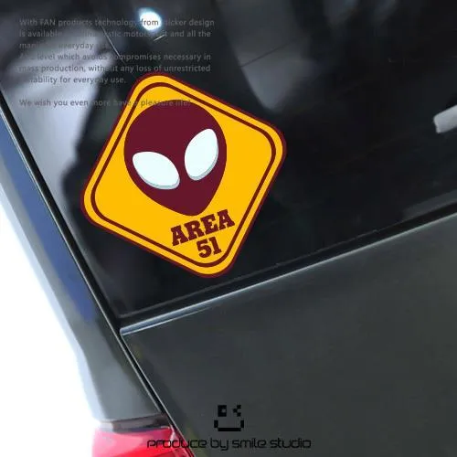 JDM Stickers Funny Cartoon Aliens Fun Reflective Warning Car Stickers ...