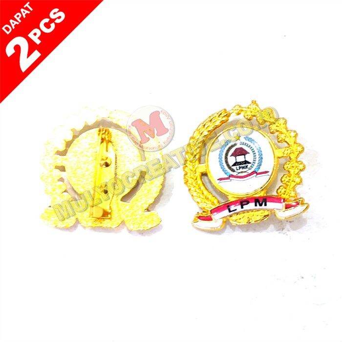 Pin LPM Model Padi Dan Kapas Pin Bros Logo LPMK / 2pcs | Lazada Indonesia