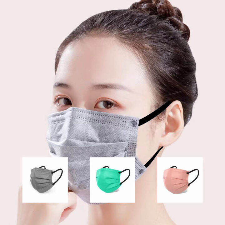 Disposable Mask 6 colors (50 pcs with box) | Lazada PH
