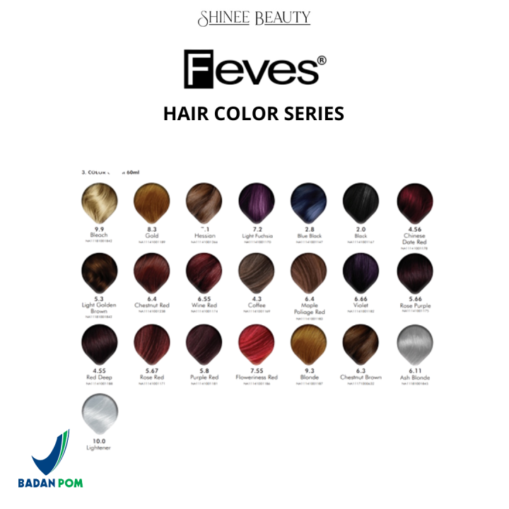 Feves Hair Color 60 ml + Developer 60 ml | Lazada Indonesia