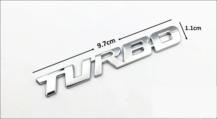 Turbo Letters Silver Chrome 3D Metal Alloy Emblem Sticker | Lazada PH