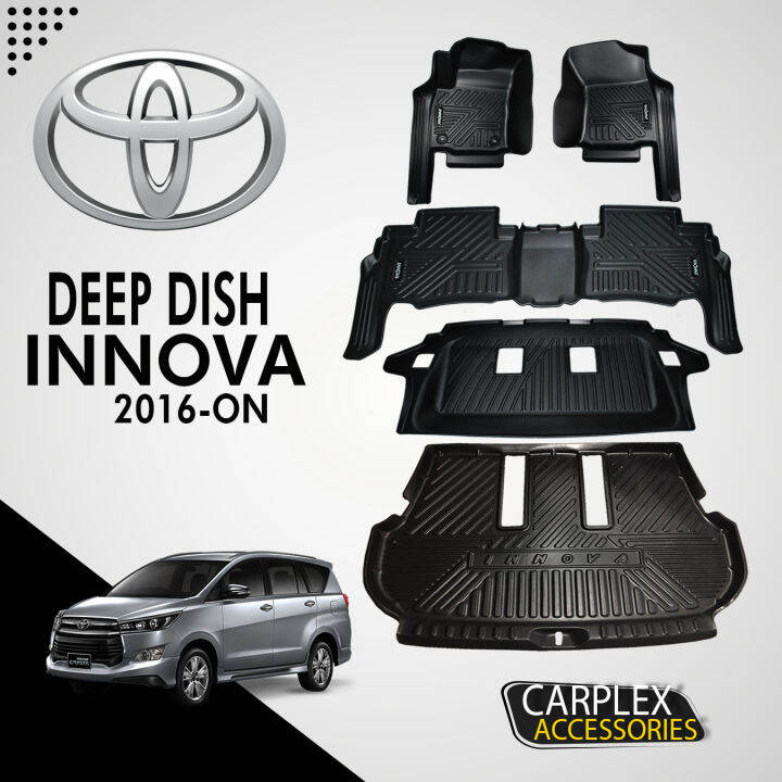 CARPLEX Toyota Innova New 2016-ON Deep Dish and Trunk Tray 3D Car ...
