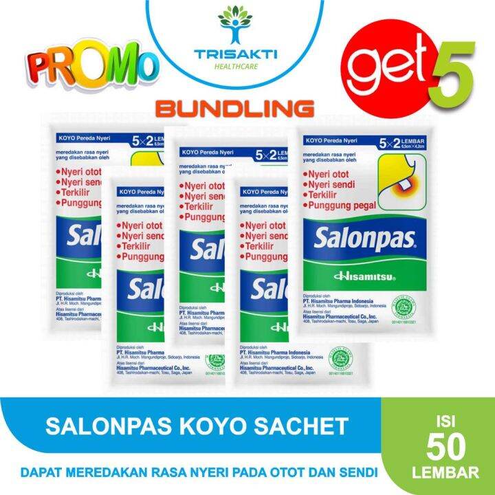 Salonpas Koyo Sachet Plaster Pereda Nyeri Otot (Bundling 5 pcs ...