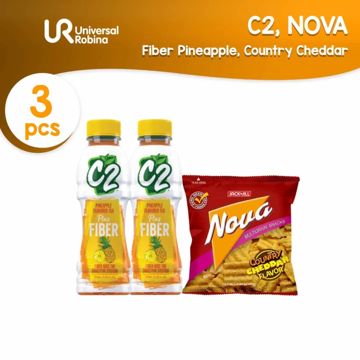 C2 Fiber Pineapple (350ml) and Nova Solo (40g) | Lazada PH