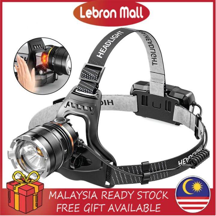 LEBRON READY STOCK High Powerful ZOOM Sensor Head lamp Super Bright ...
