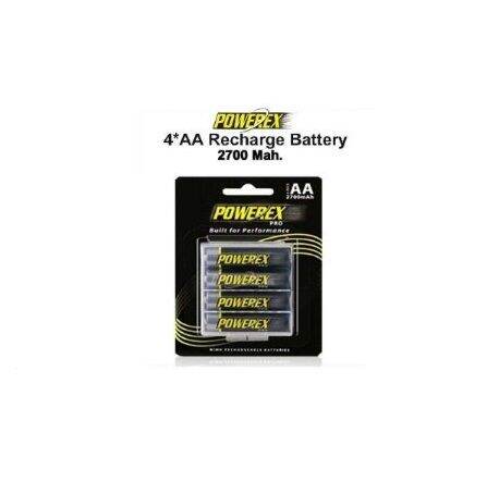 Powerex- Pro Recharge Battery AA 2700 mah. (แบตชาร์จ AA 1แพ๊ก4ก้อน ...