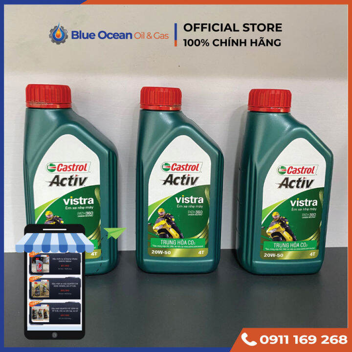 Dầu nhớt xe máy CASTROL ACTIV VISTRA 20W-50 800ml | Lazada.vn