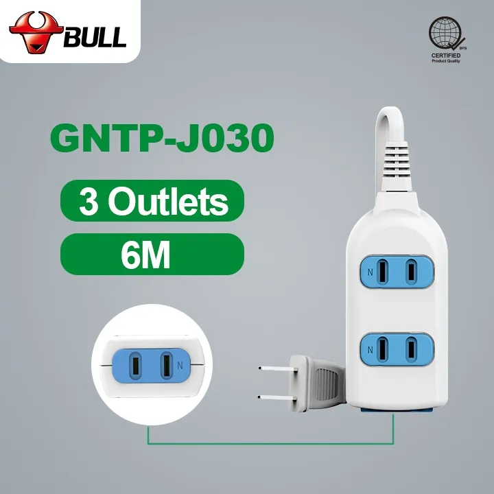 Bull J030-6M 2 Socket,6M Wire Extension Board 2 Gang,6Meters | Lazada PH