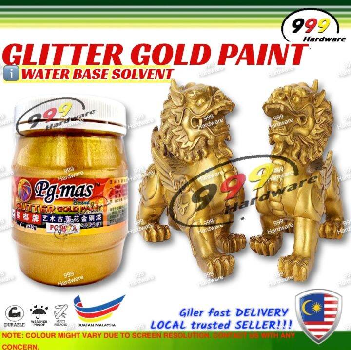 999 GLITTER GOLD PAINT / WATER BASED PAINT 90g & 250g / LUXURY RICH ...