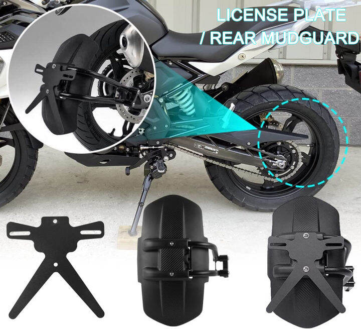 Allotmark Motorcycle License Plate Bracket Holder Rear Wheel Fender ...